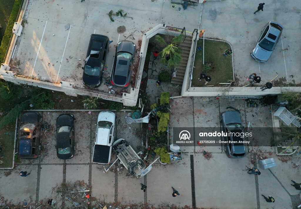 Aerial views showing damage caused by tornado in Izmir | Anadolu Images