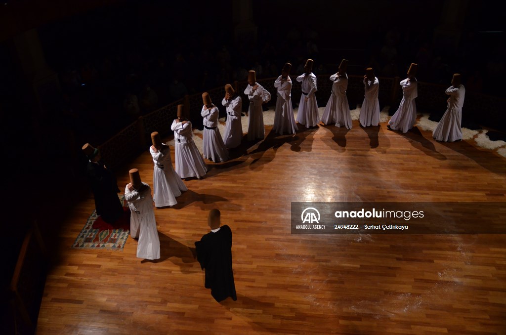 Students from 7 provinces watch the 'sema ceremony' in Turkey's Konya ...