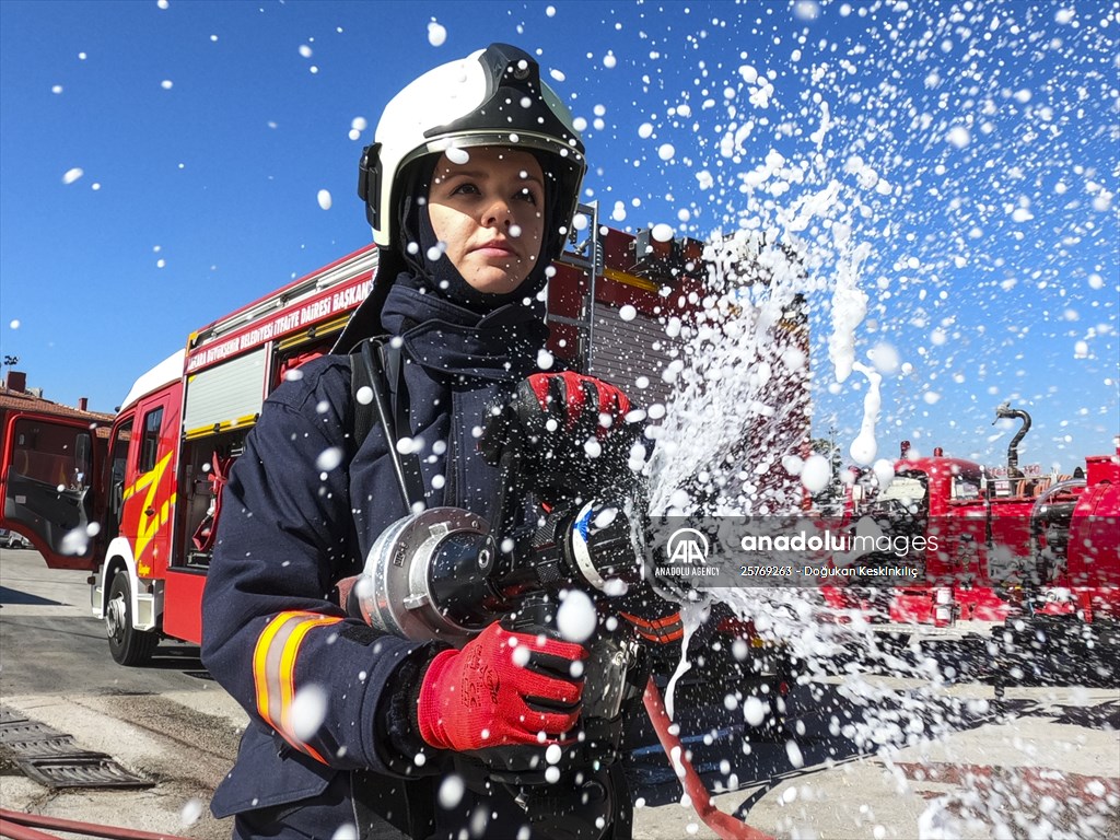 Female firefighters of Ankara Fire Department | Anadolu Images