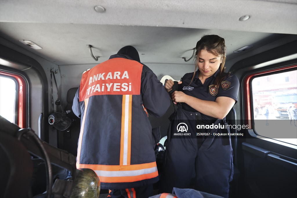 Female firefighters of Ankara Fire Department | Anadolu Images