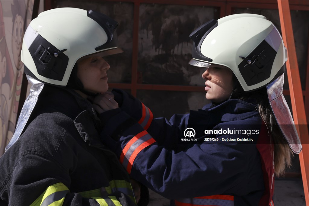 Female firefighters of Ankara Fire Department | Anadolu Images