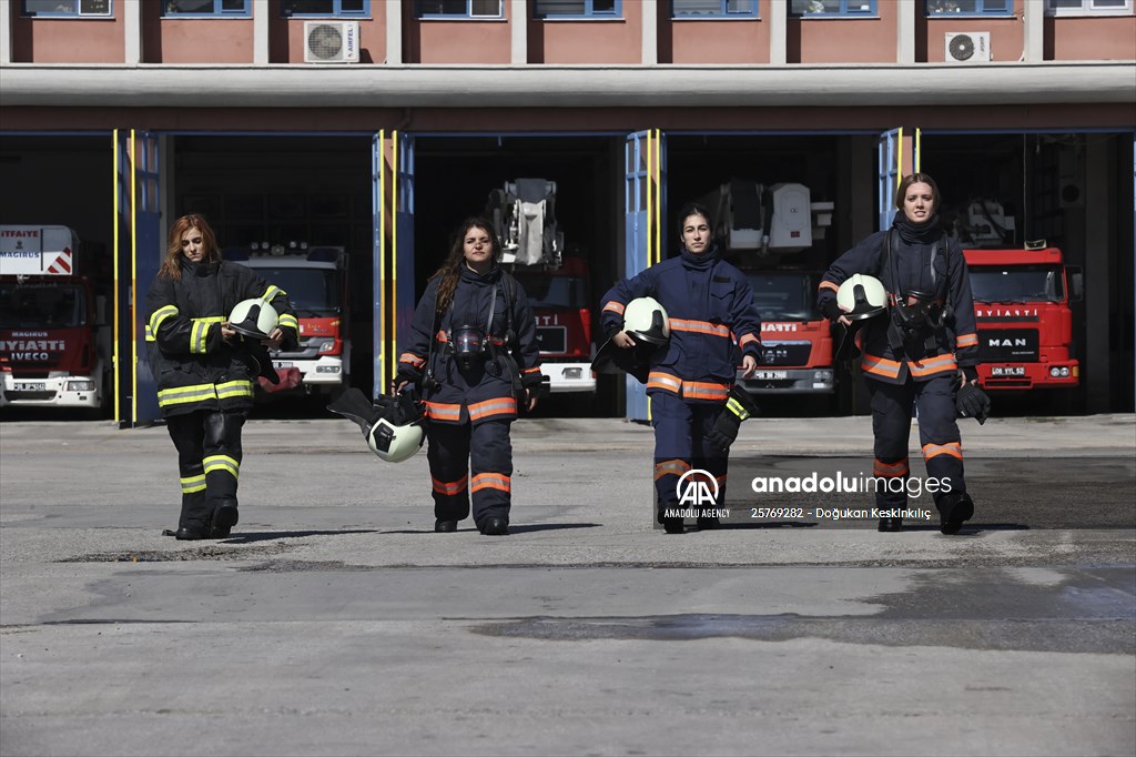Female firefighters of Ankara Fire Department | Anadolu Images