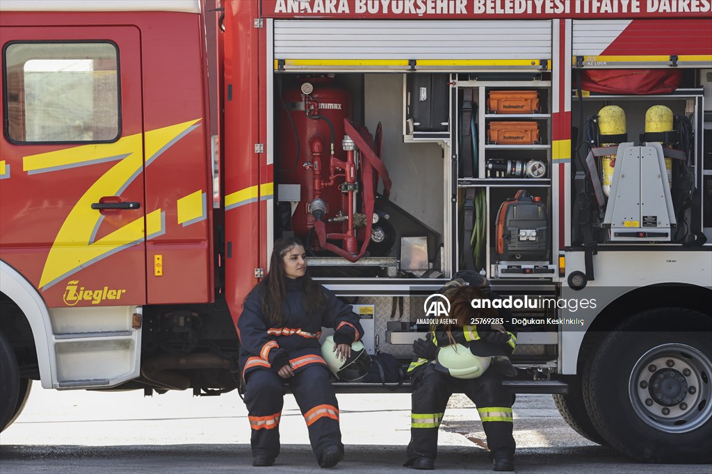 Female firefighters of Ankara Fire Department | Anadolu Images