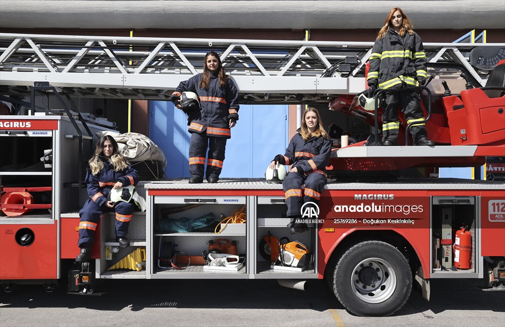 Female firefighters of Ankara Fire Department | Anadolu Images