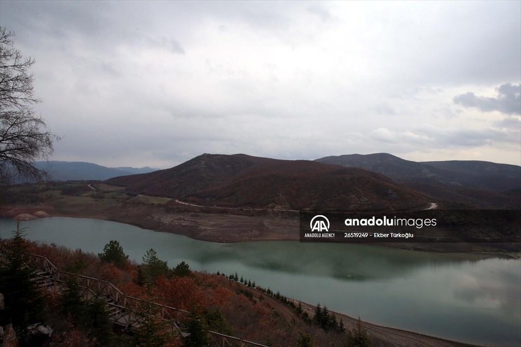Water level dropped at Almus Dam Lake in Turkey's Tokat | Anadolu Images