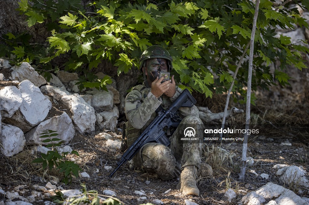Military training of Turkish commandos in Turkiye's Isparta | Anadolu ...