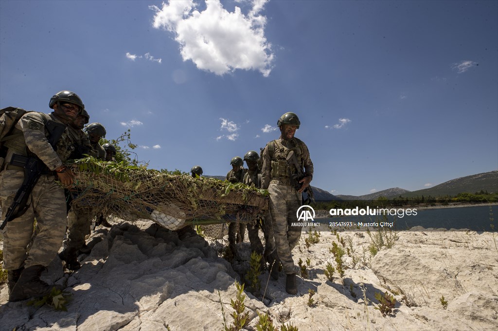 Military training of Turkish commandos in Turkiye's Isparta | Anadolu ...