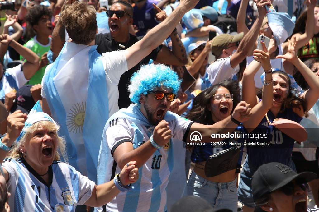 Argentinians celebrate winning FIFA World Cup Qatar 2022 | Anadolu Images
