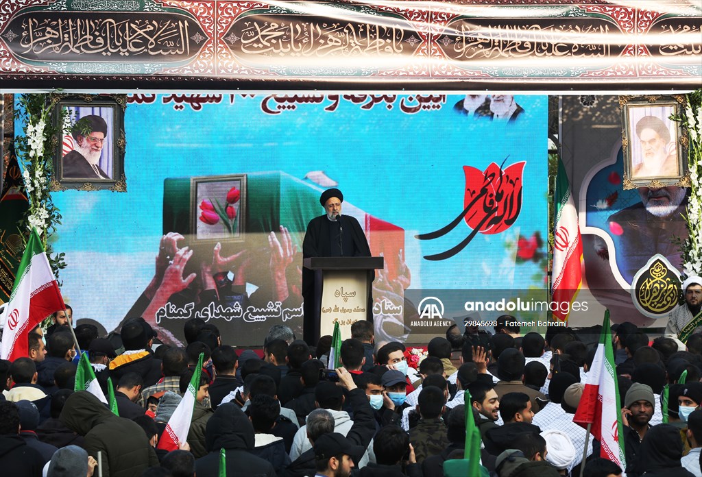Funeral procession 200 Iranian soldiers of Iran-Iraq war in Tehran ...