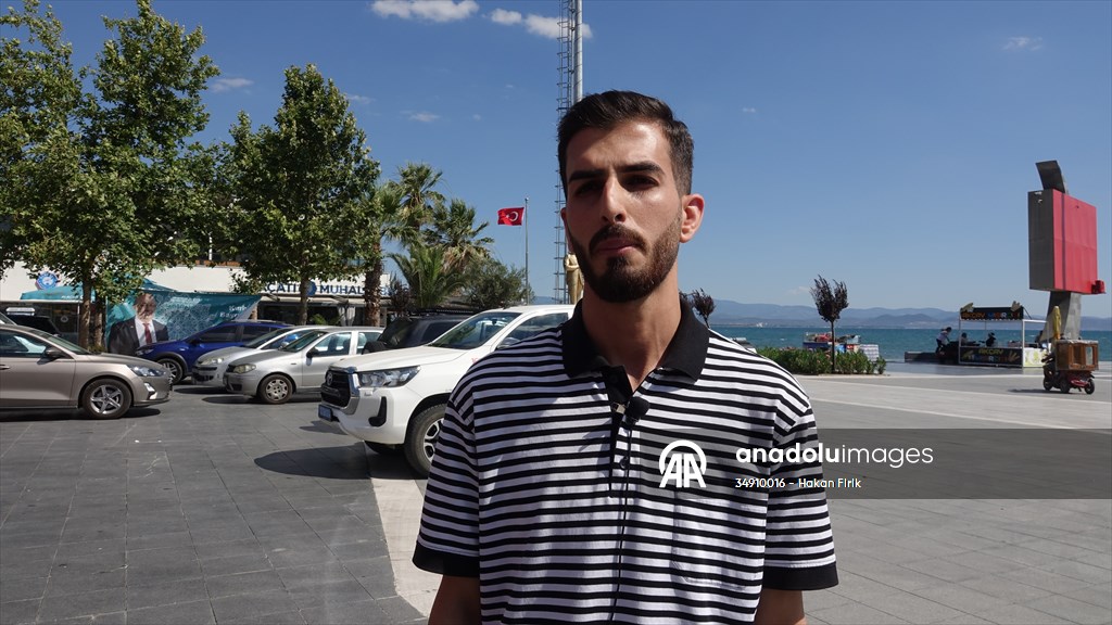 Edremit'te sahil güvenliği için elektrikli bisikletli polis timleri ...